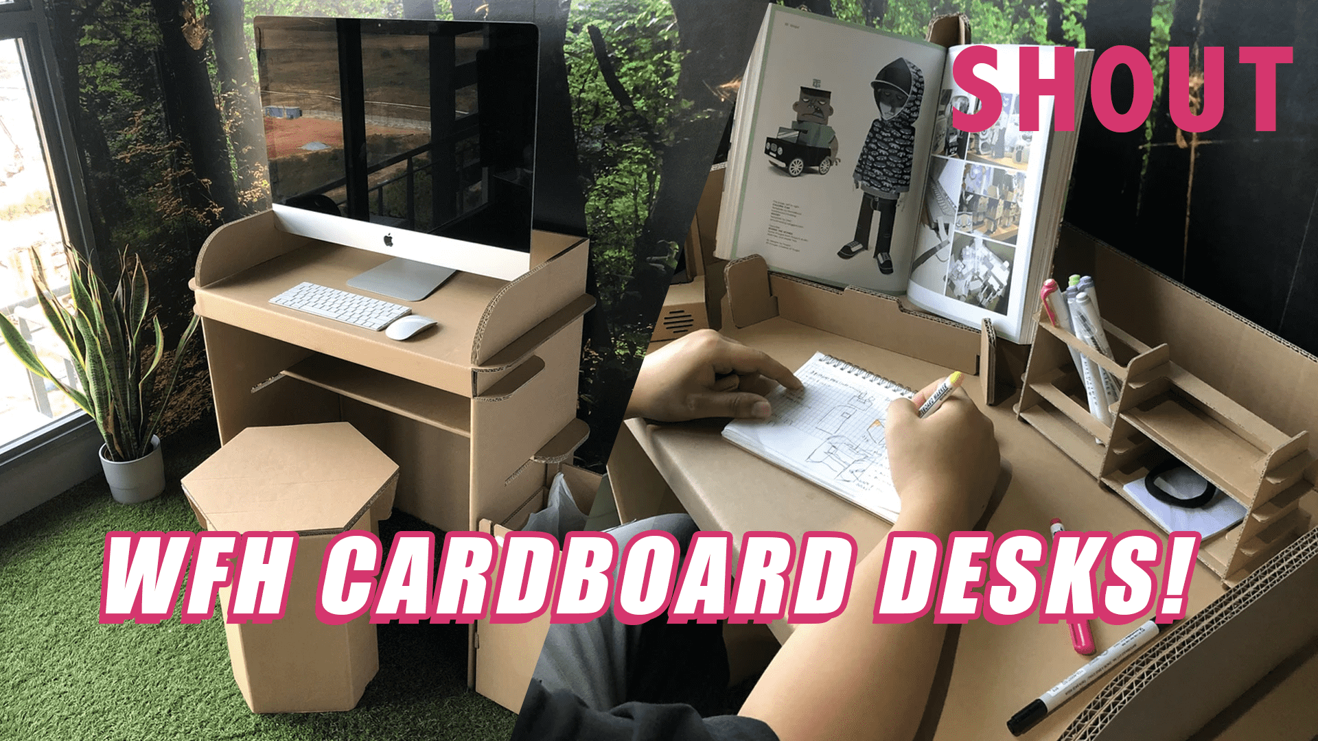 This Cardboard Desk Allows Every Family Member To Have A Personal ...
