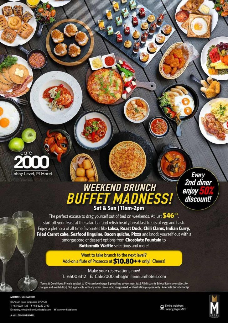 $46 Weekend Brunch Buffet with 50% Off 2nd Diner @ M Hotel! - Shout