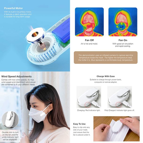 Keep Cool With This Rechargeable Mini Fan For Face Masks - Shout