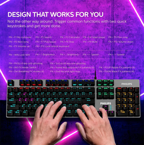 $28.90 Glow In The Dark Philips Mechanical Keyboard! - Shout