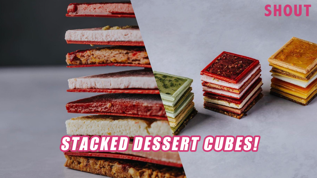 INTRICATELY LAYERED & STACKED CUBIC DESSERTS - Shout