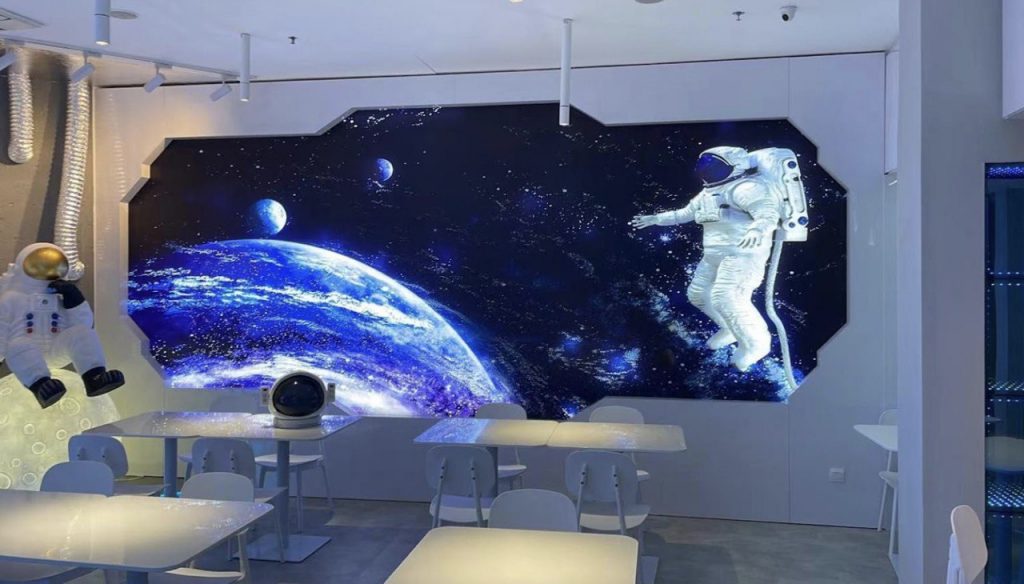 GALAXY-THEMED RESTAURANT WITH OUTER SPACE DECOR & ASTRONAUTS - Shout