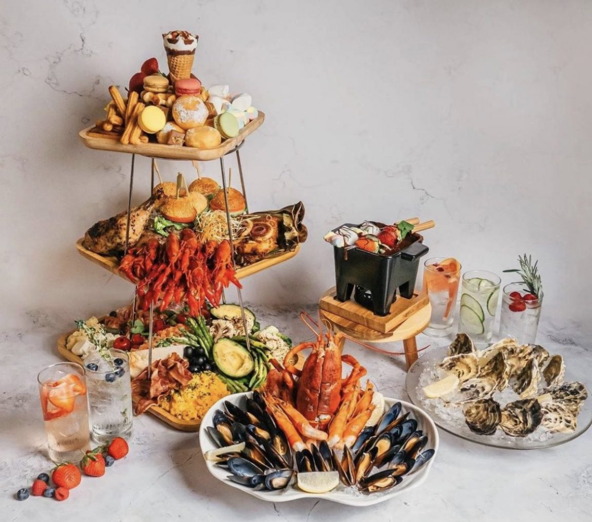 MASSIVE & OVERFLOWING 3-TIER BRUNCH TOWER WITH CHOCOLATE WATERFALL - Shout