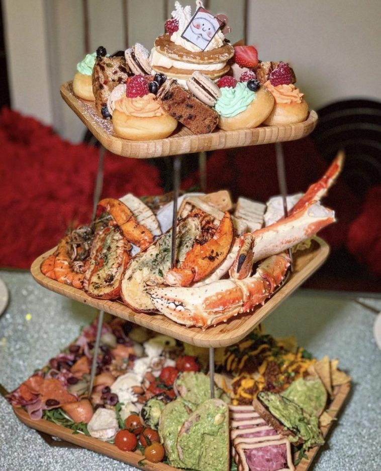 MASSIVE & OVERFLOWING 3-TIER BRUNCH TOWER WITH CHOCOLATE WATERFALL - Shout