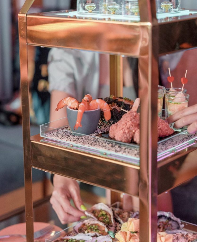 MASSIVE TROPICAL-INSPIRED 3-TIER SEAFOOD TOWER WITH LOBSTER, JELLYFISH ...