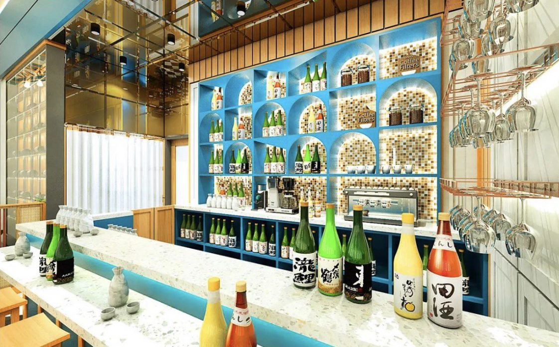 RETRO BLUE & ORANGE-THEMED JAPANESE BRUNCH CAFÉ WITH TAPAS, CANAPES ...