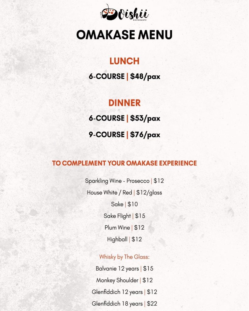 6-COURSE JAPANESE-ITALIAN OMAKASE LUNCH AT JUST $48! - Shout