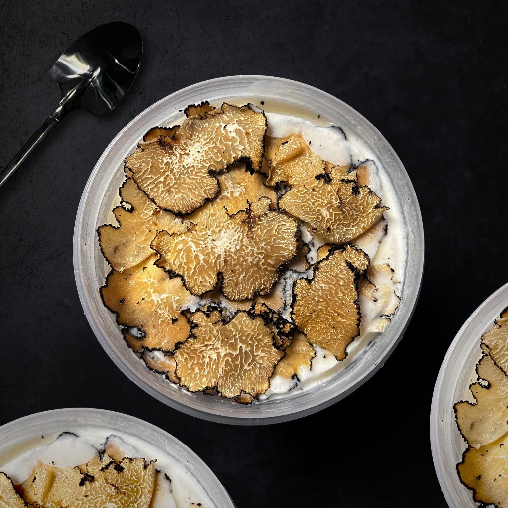 THIS LUXE TRUFFLE GELATO TOPPED WITH REAL TRUFFLE SLICES IS ONLY ...