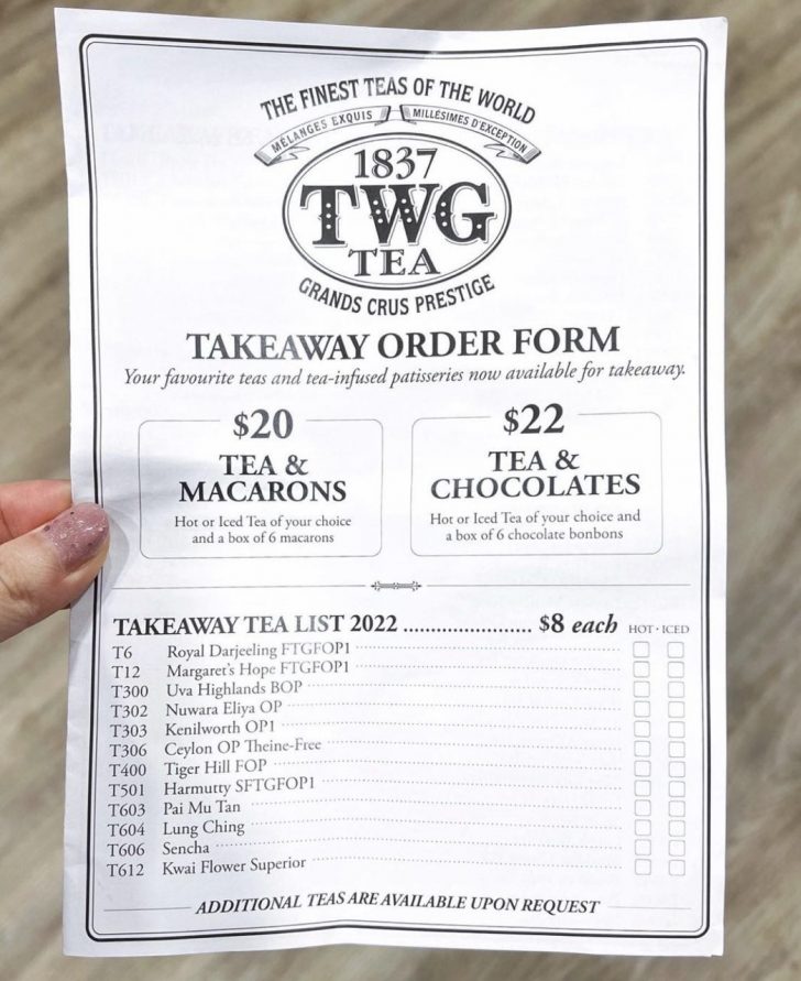 TWG TEA’S LUXE GOLD TAKEAWAY CUPS WITH FREE GLASS STRAW & SUGAR STICK ...