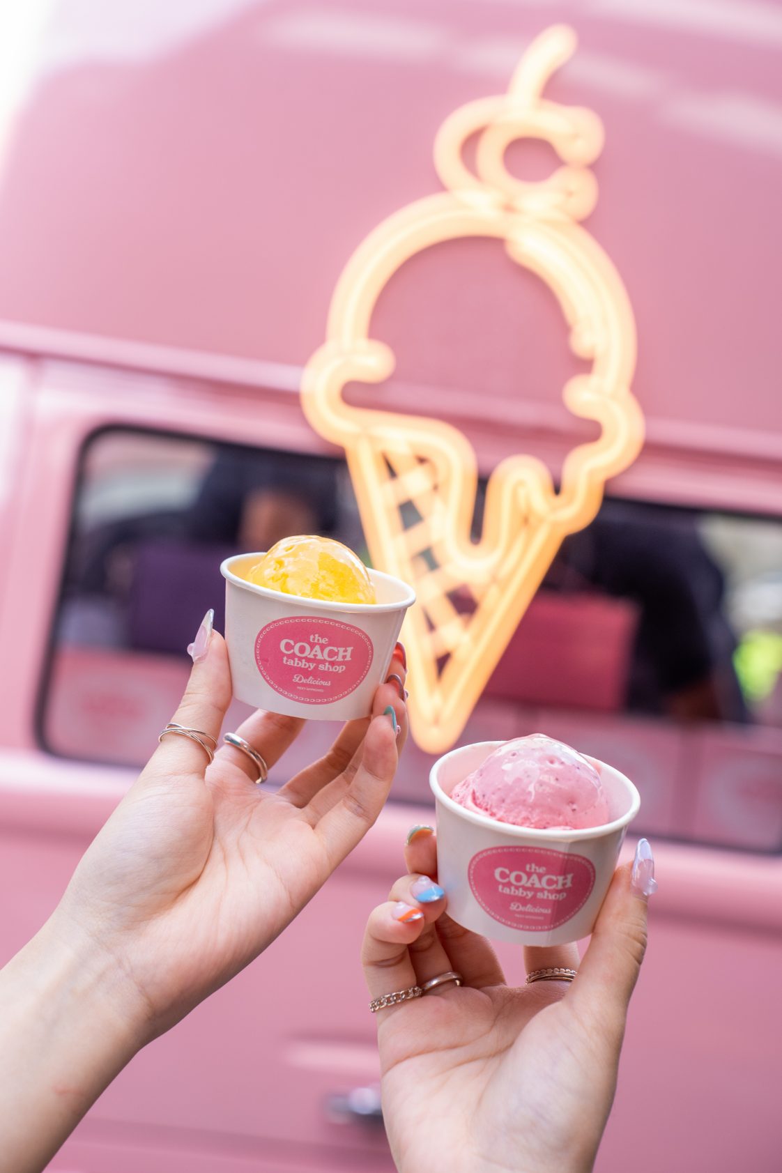FREE ICE CREAM SCOOPS & STICKERS AT COACH’S PINK ICE CREAM TRUCK POP-UP ...
