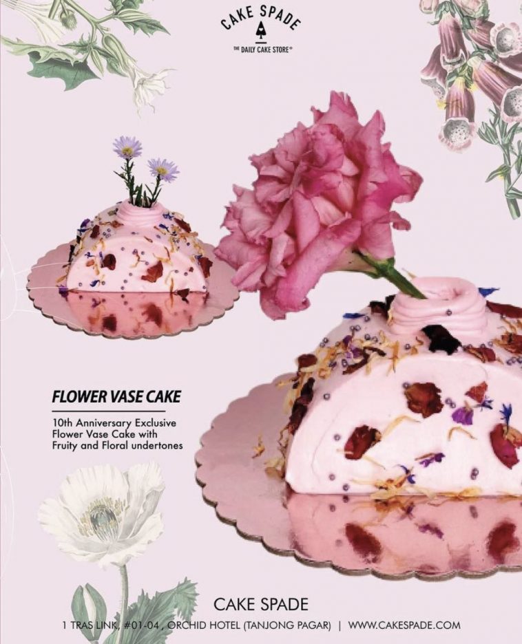 CAKE SPADE’S NEW FLOWER VASE-SHAPED CAKE IS SERVED WITH ACTUAL FLOWERS ...