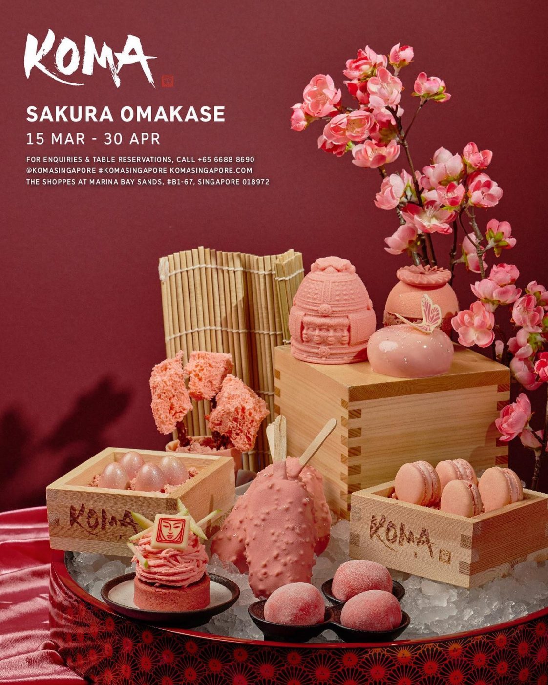 LUXE 7-COURSE SAKURA DESSERT OMAKASE AT KOMA SINGAPORE TILL 30TH APRIL 2023! - Shout