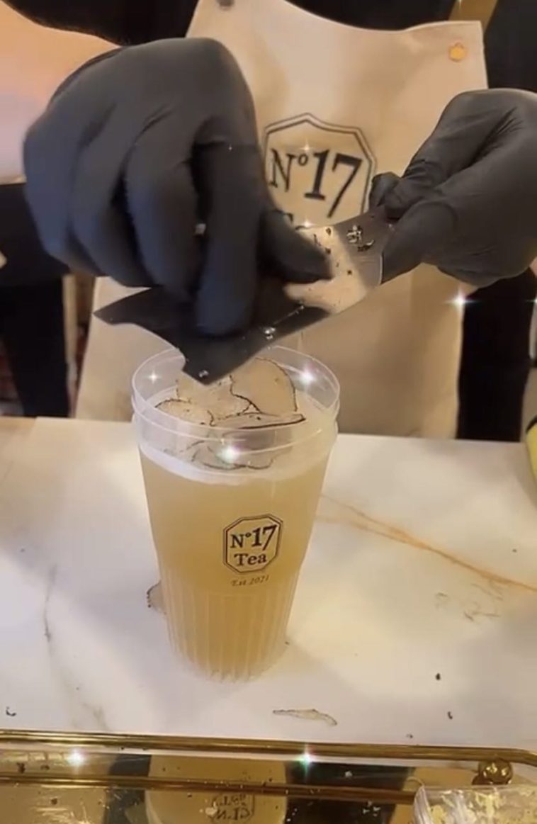 NO.17 TEA HAS LUXE TRUFFLE BUBBLE TEA WITH REAL SHAVED TRUFFLES & A ...