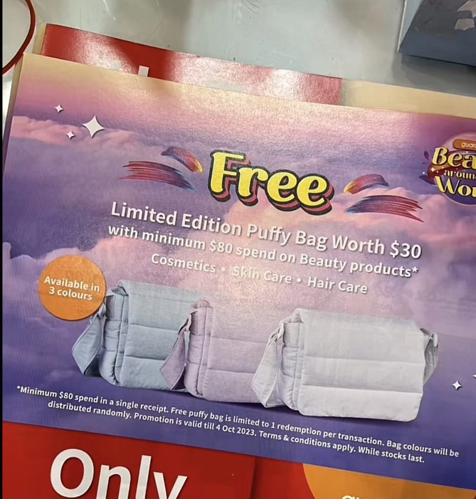 FREE PASTEL PUFFY BAG FROM GUARDIAN WITH MINIMUM SPEND, COMES IN 3 ...