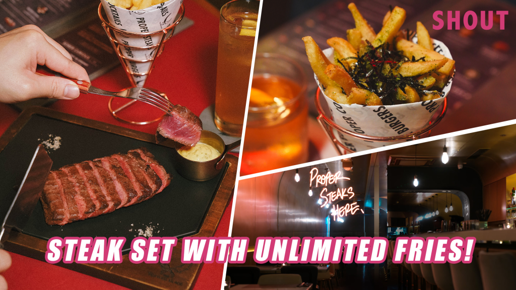 STEAK LUNCH SET WITH FREE FLOW BEEF-FAT FRIES AT THE FEATHER BLADE FOR ...