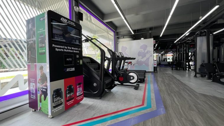 PROTEIN SHAKE VENDING MACHINE AT ANYTIME FITNESS SINGAPORE MAKES CUSTOM ...