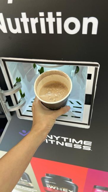 PROTEIN SHAKE VENDING MACHINE AT ANYTIME FITNESS SINGAPORE MAKES CUSTOM ...