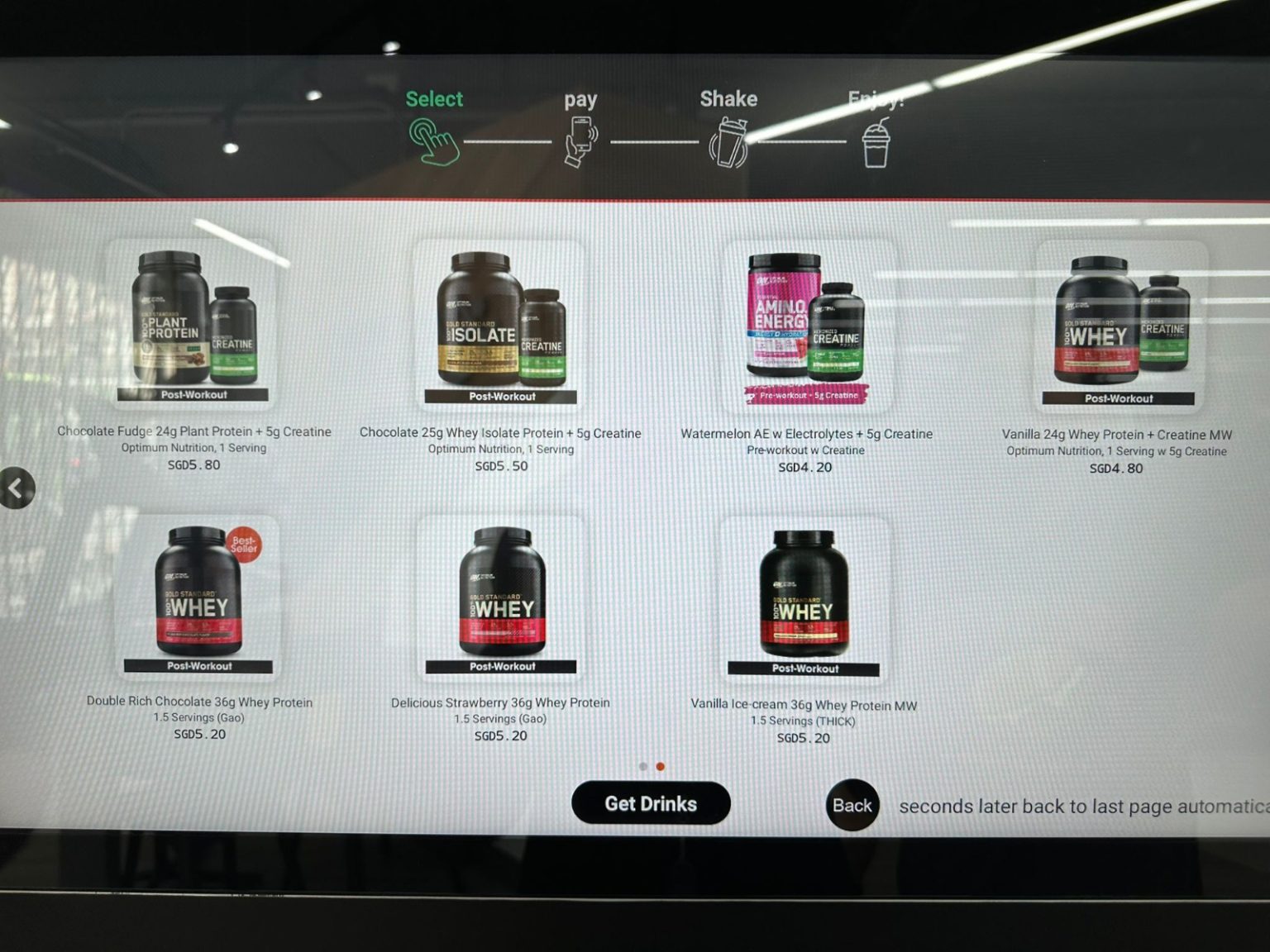 PROTEIN SHAKE VENDING MACHINE AT ANYTIME FITNESS SINGAPORE MAKES CUSTOM ...