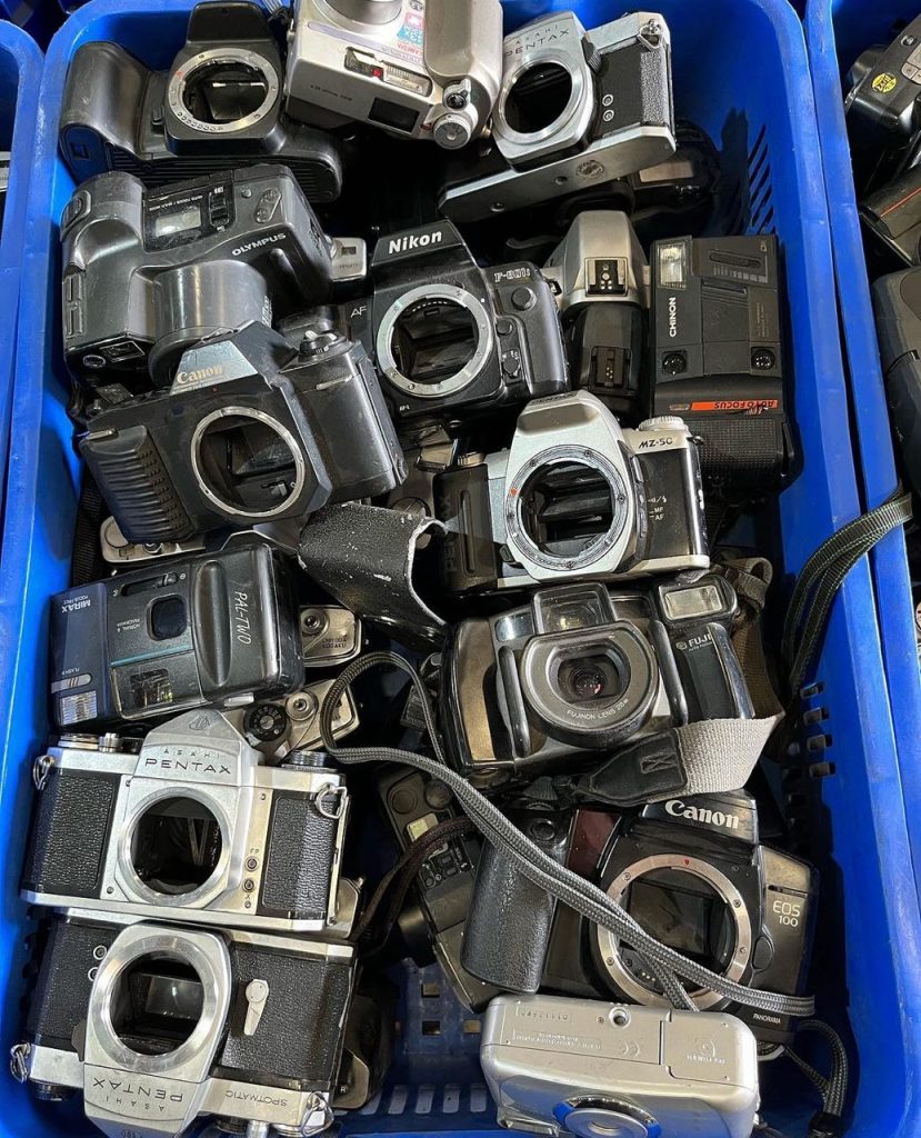 SHOP VINTAGE JAPANESE CAMERAS FROM GIANT BASKETS AT THIS HIDDEN ...