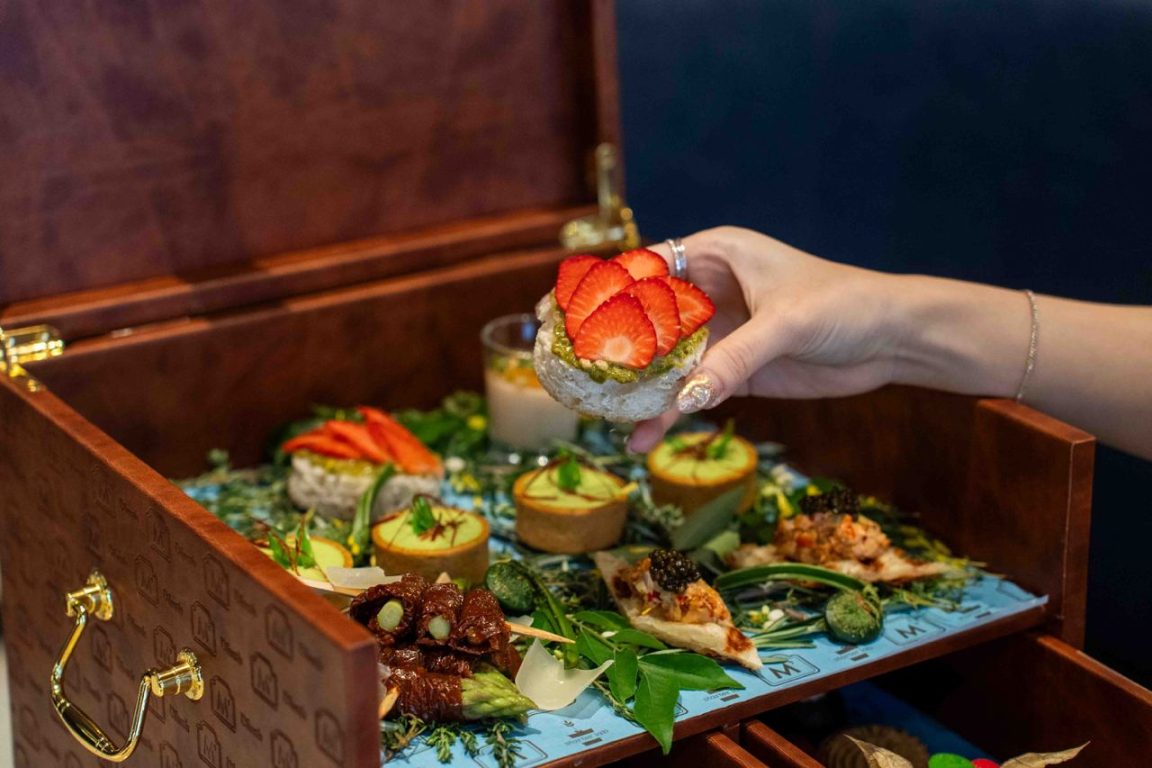 SPRING-INSPIRED HIGH TEA FROM A GIANT CHEST HAS DRAWERS FILLED WITH ...