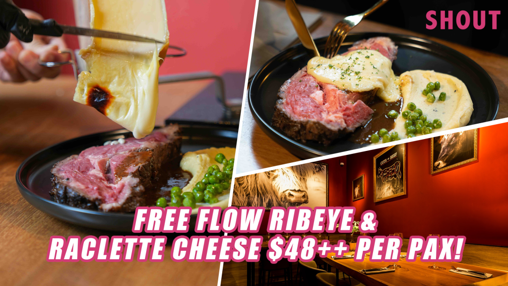 UNLIMITED RIBEYE ROAST BEEF WITH MELTY RACLETTE CHEESE & SIDES ON ...