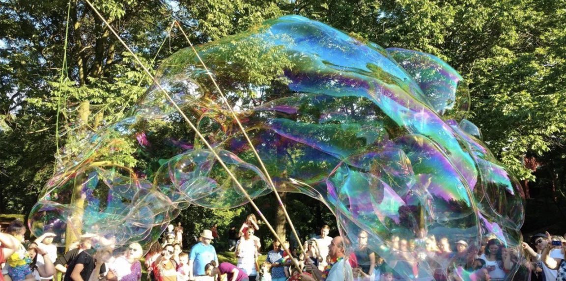 LARGEST WATERPARK BUBBLE FIESTA AT ADVENTURE COVE WITH GIANT INFLATABLE ...