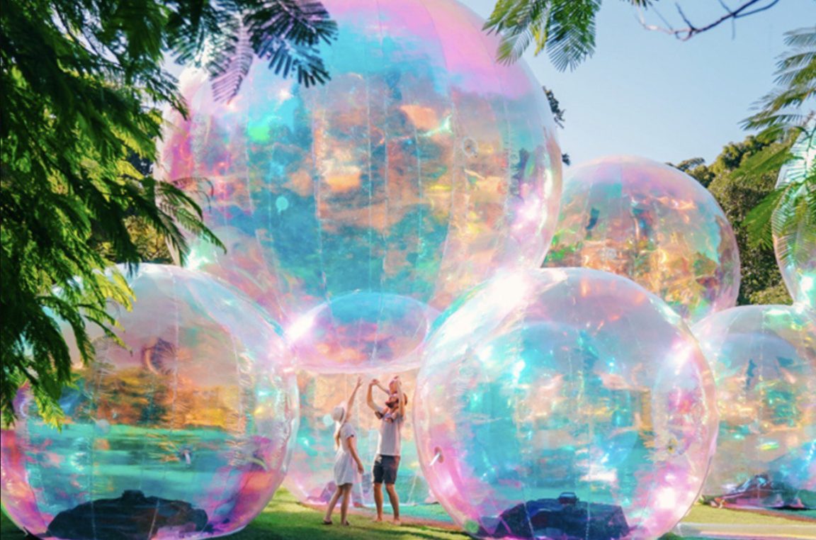 LARGEST WATERPARK BUBBLE FIESTA AT ADVENTURE COVE WITH GIANT INFLATABLE ...