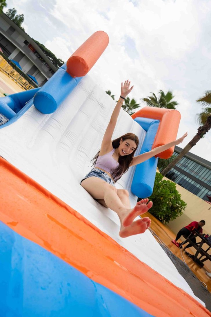 MEGA 85-METRE UNDERWATER-THEMED INFLATABLE OBSTACLE COURSE, NEON PLAYGROUND, CARNIVAL RIDES ...