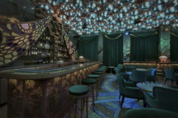 DREAMY FAIRY-INSPIRED COCKTAIL BAR IN SINGAPORE WITH BAR COUNTER SHAPED ...