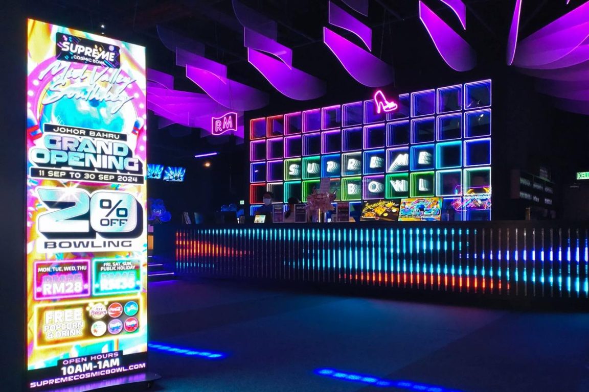 NEW GLOW-IN-THE-DARK BOWLING ALLEY IN JOHOR BAHRU WITH INTERACTIVE AR ...