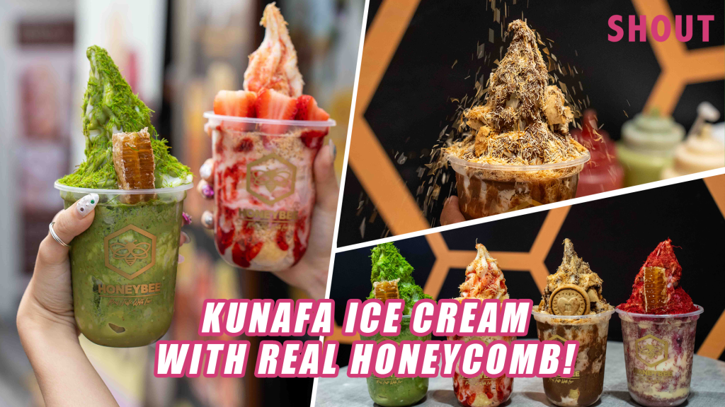 NEW LOADED KUNAFA ICE CREAM WITH REAL HONEYCOMB AT THIS POPULAR MUSLIM ...