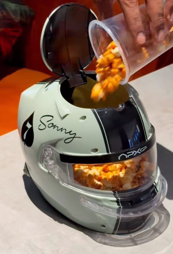 GOLDEN VILLAGE CINEMAS HAS NEW POPCORN BUCKETS SHAPED LIKE AN F1 HELMET ...