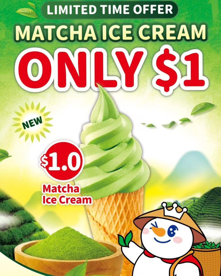 $1 MATCHA ICE CREAM CONES AT MIXUE OUTLETS IN SINGAPORE FOR A LIMITED ...
